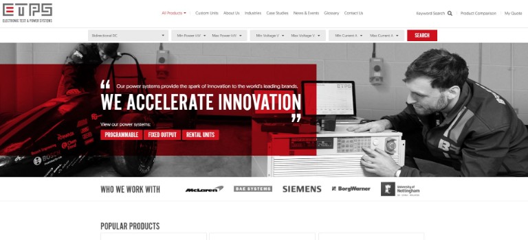 New Website Launch | Programmable Power | ETPS Ltd.